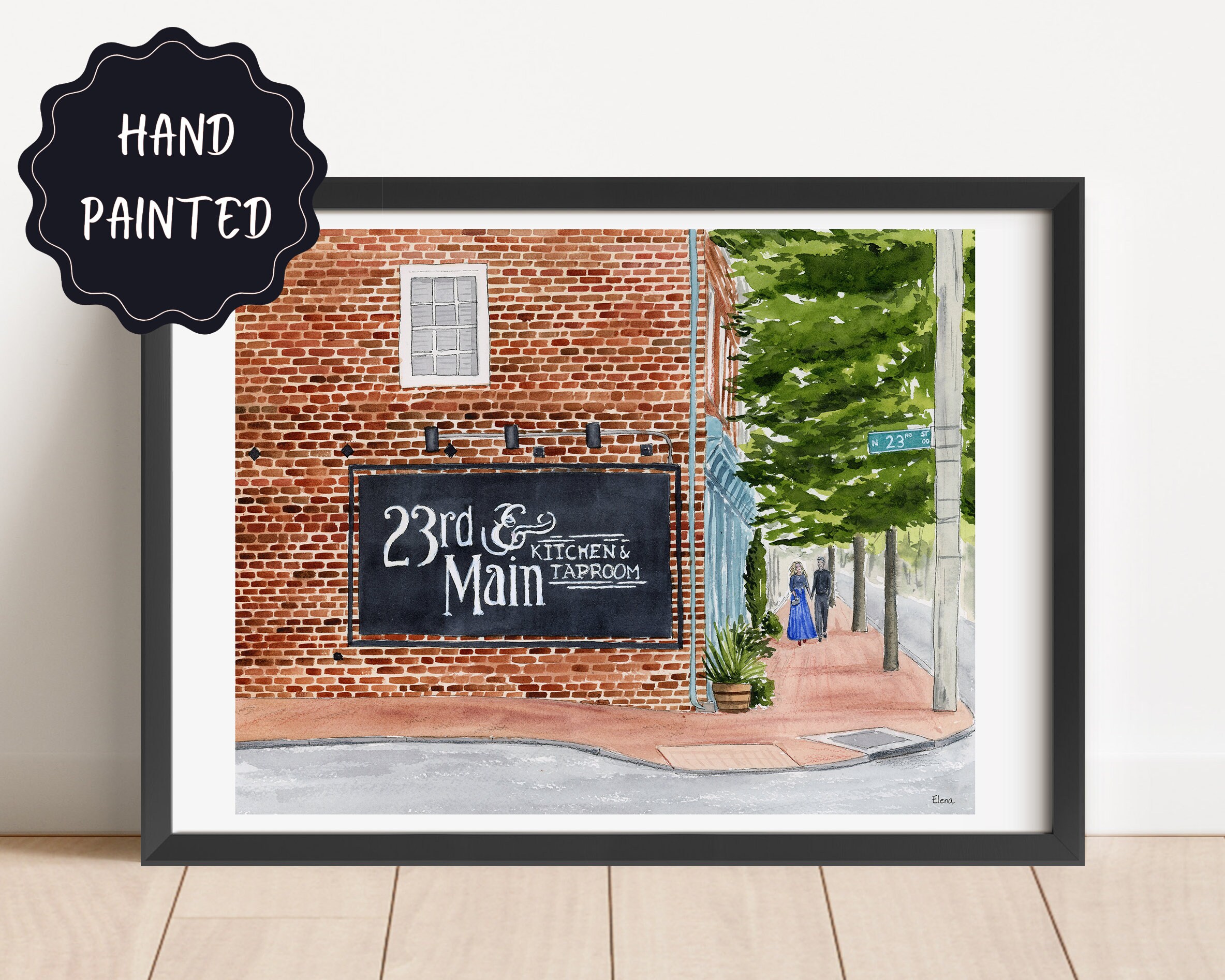 Custom Storefront Watercolor Painting Illustration of a - Etsy