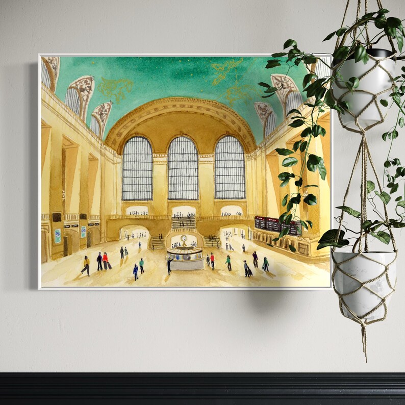 Grand Central Terminal Art Print | NYC Travel Art Poster | Train ...