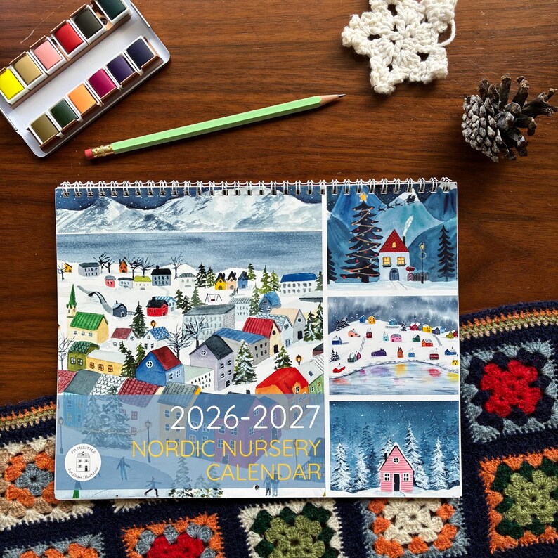 2026–2027 Nordic Nursery Calendar, Scandinavian Academic Wall Calendar ...