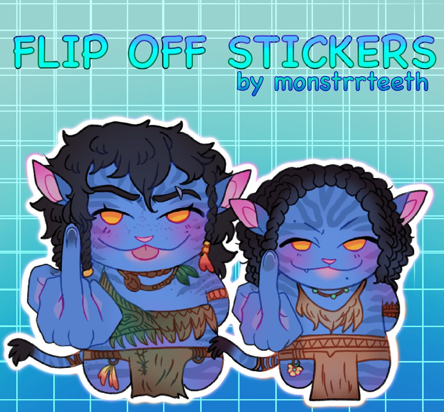 Flip off Avatar the Way of Water Sticker Set - Etsy