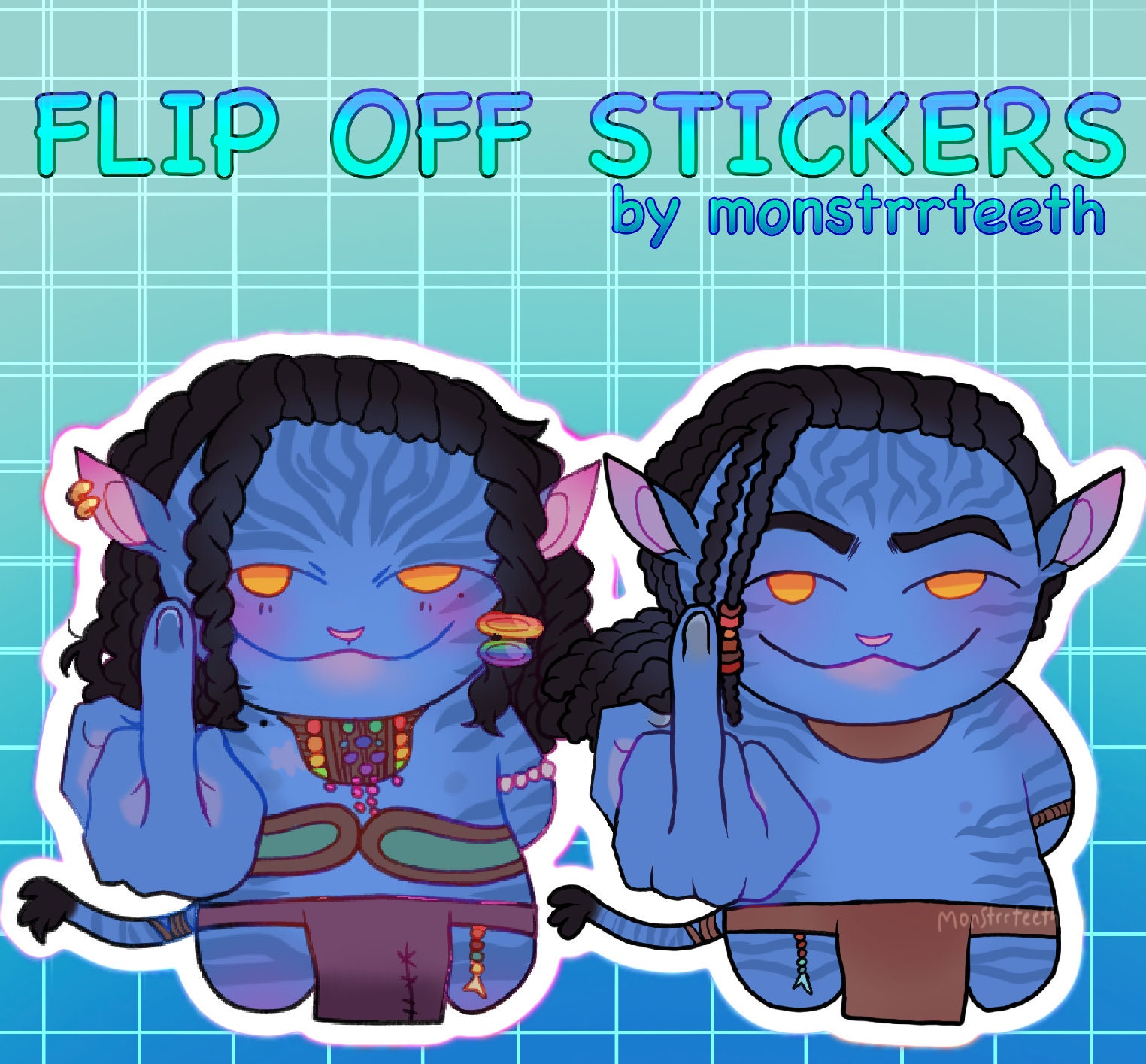 Flip off Avatar the Way of Water Sticker Set - Etsy