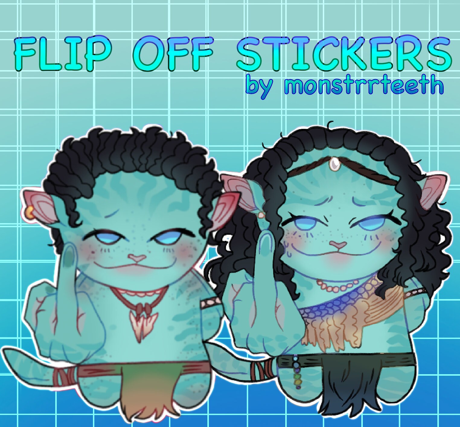 Flip off Avatar the Way of Water Sticker Set - Etsy
