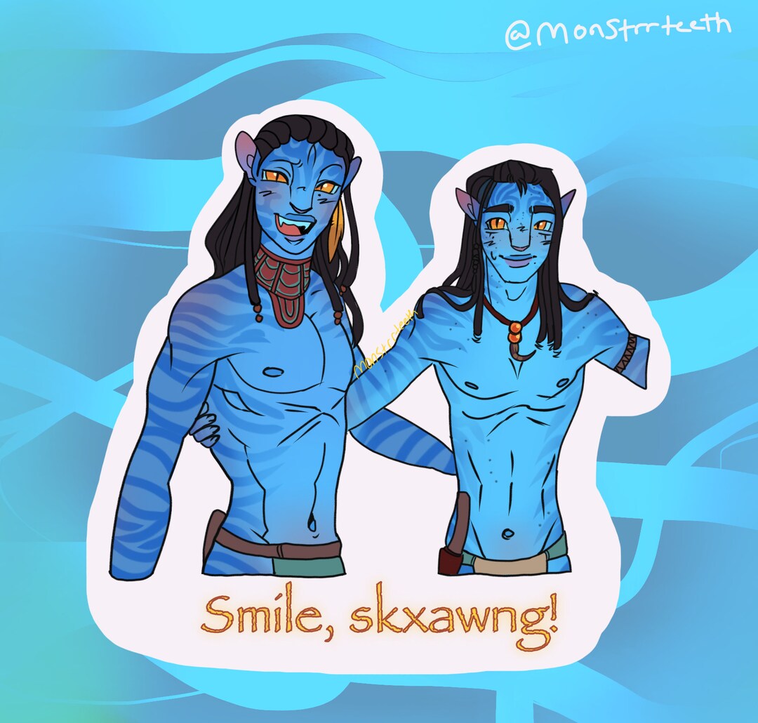 Preorder Neteyam And Loak Smile Skxawng Vinyl Sticker Etsy