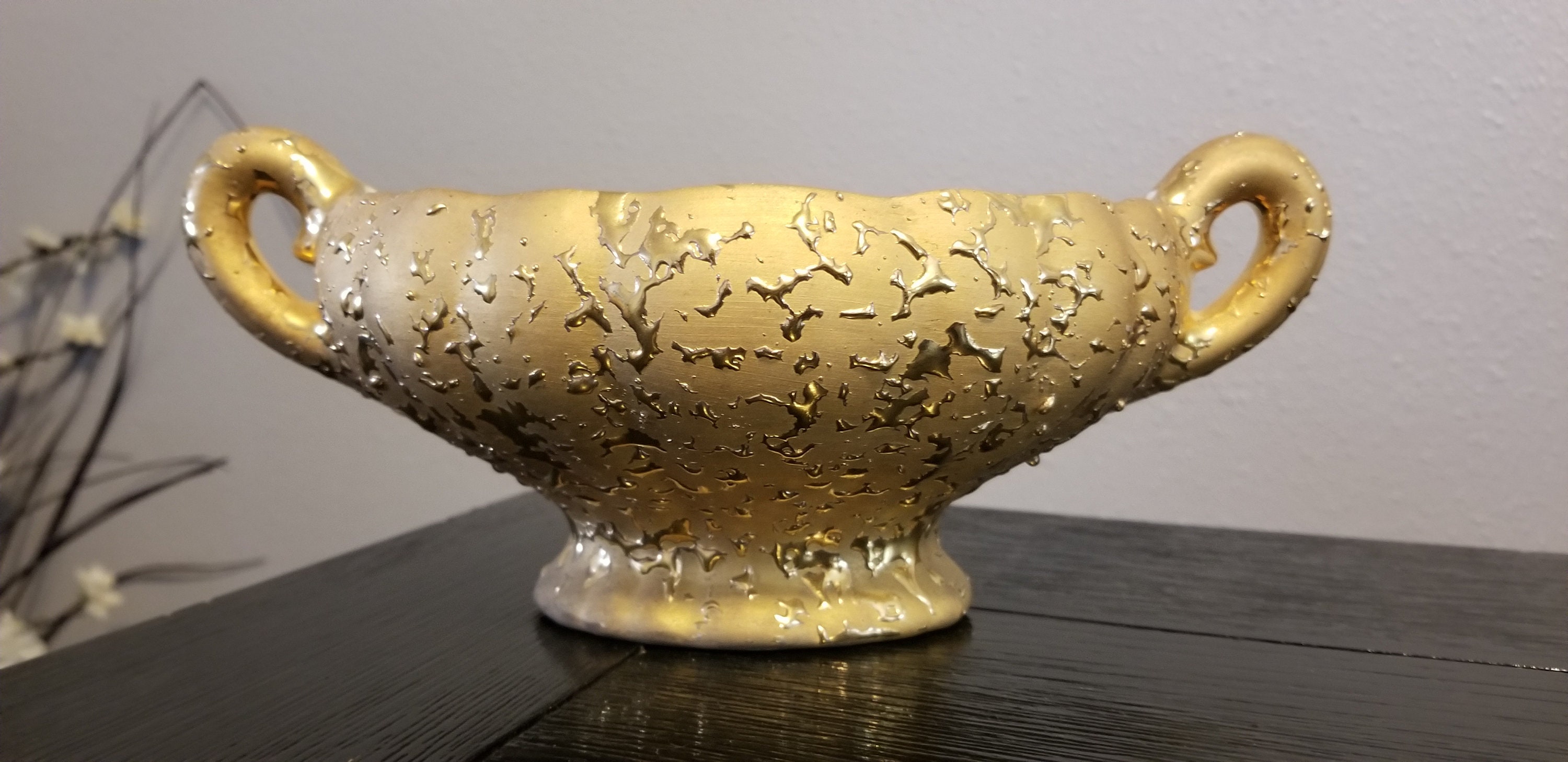 Vintage 22k Weeping Bright Gold Bowl - Etsy