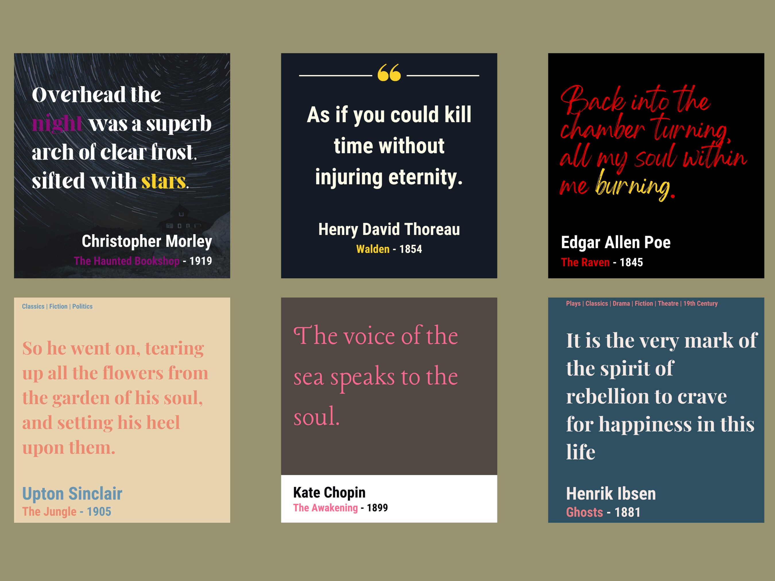200 Canva Literary Quote Instagram Post Templates | Made With Canva - Etsy