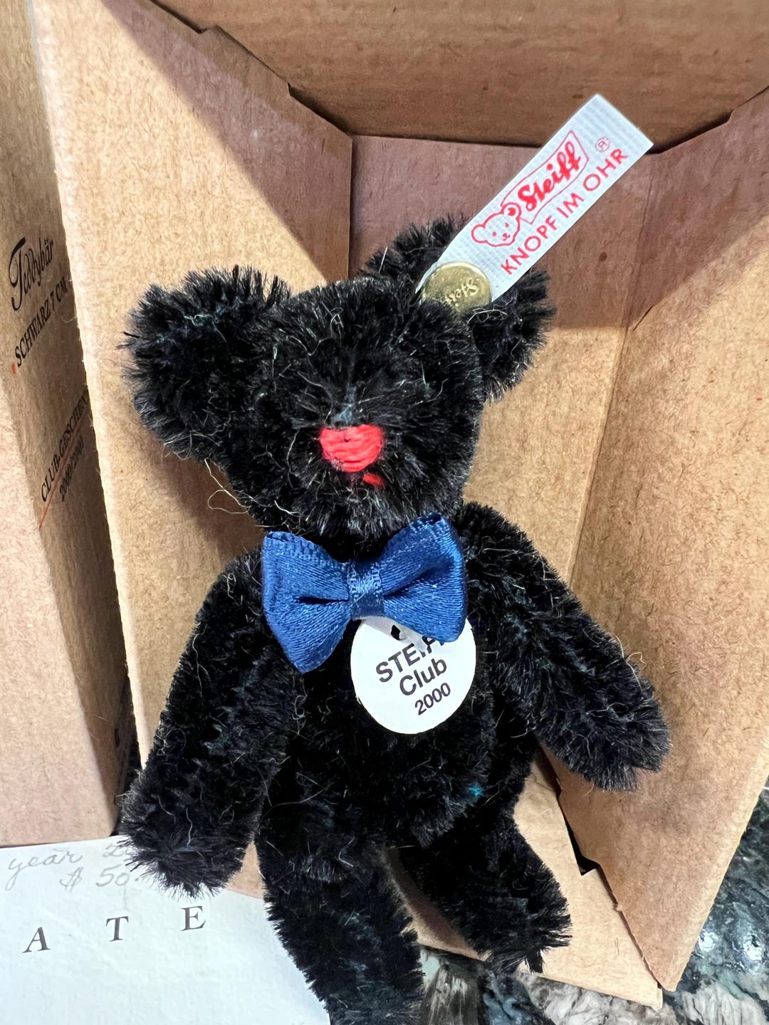 Steiff Miniature Club Gift Black Bear - 2001/2002 - Etsy