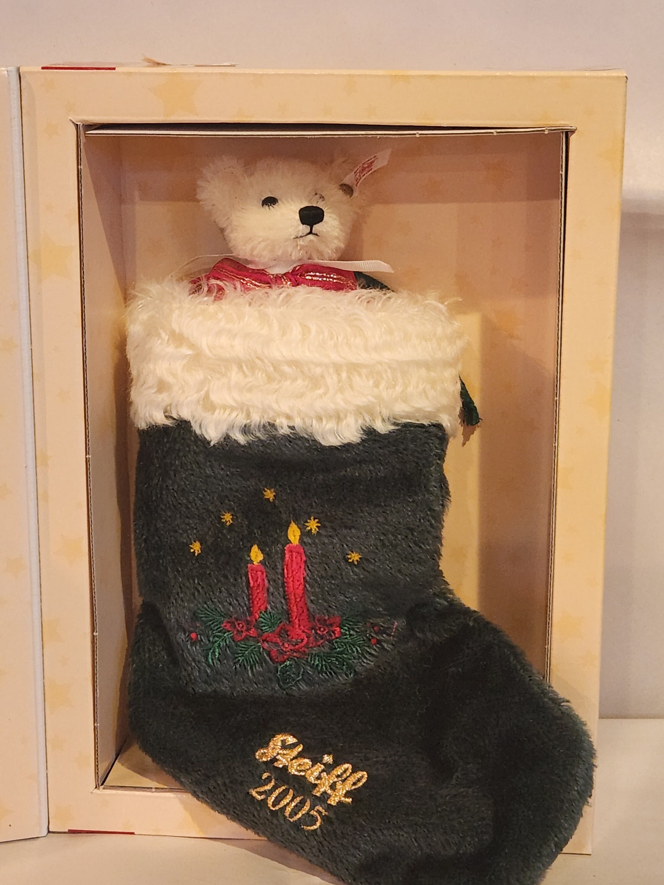 Steiff Teddy Bear With Christmas Stocking 2005 - Etsy