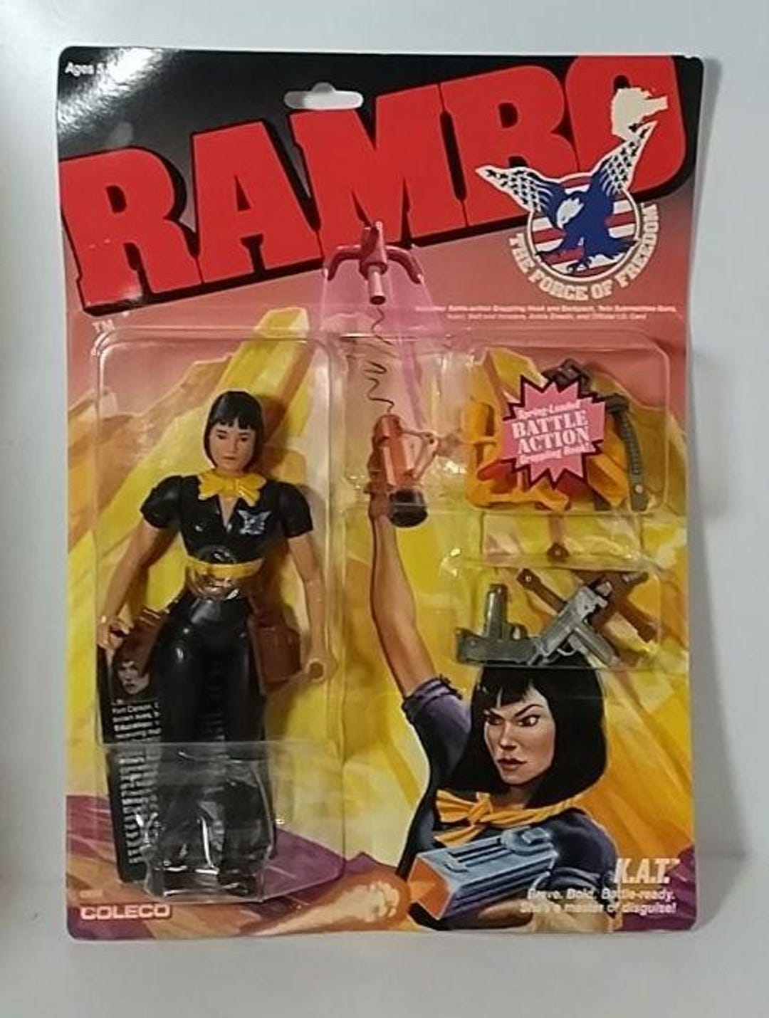 Rambo 1985 1986 K.A.T Force of Freedom Coleco Vintage Action Figure ...