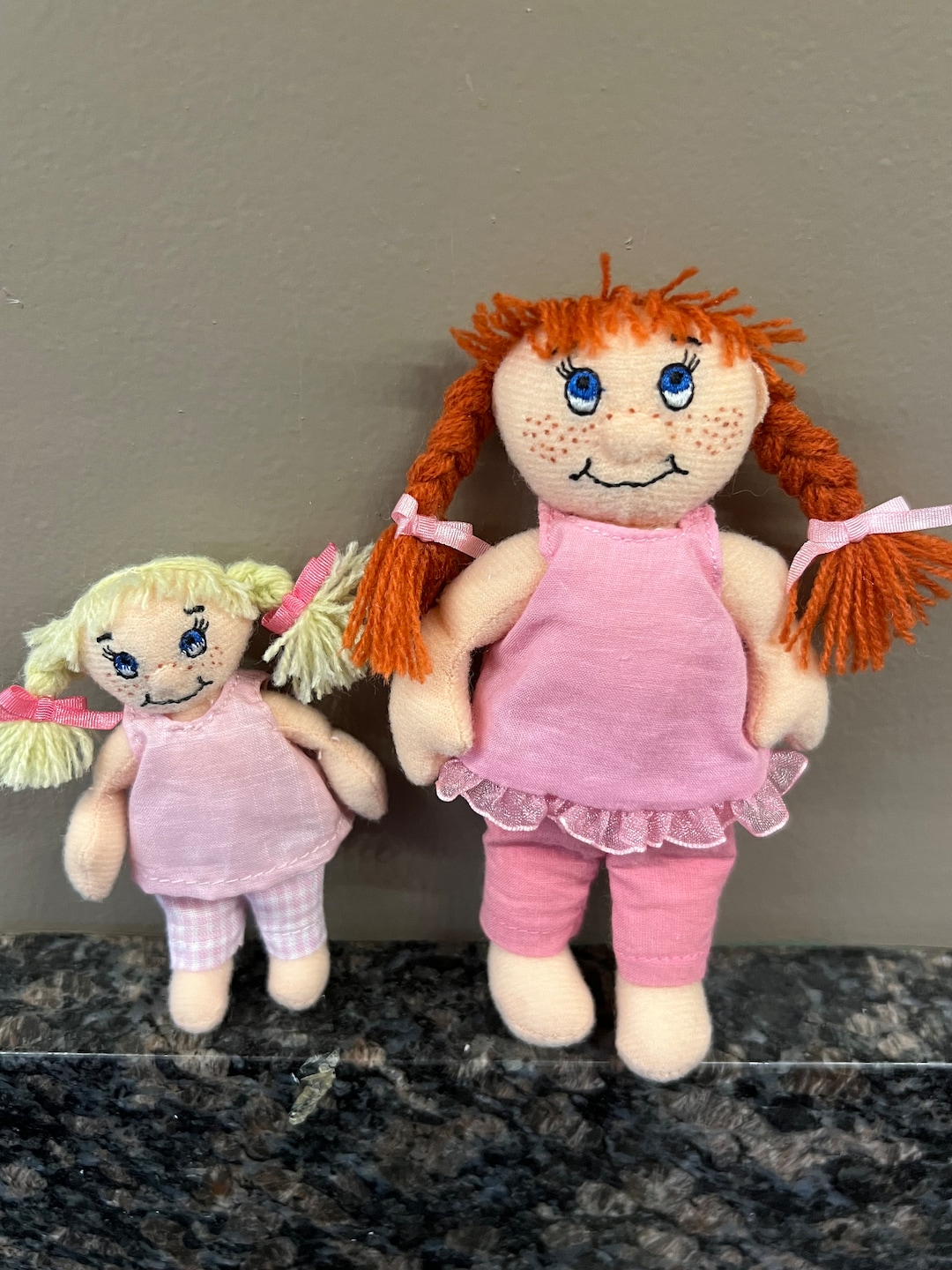 Berdine Creedy RAG DOLLS Plush Pink Set of Two. - Etsy