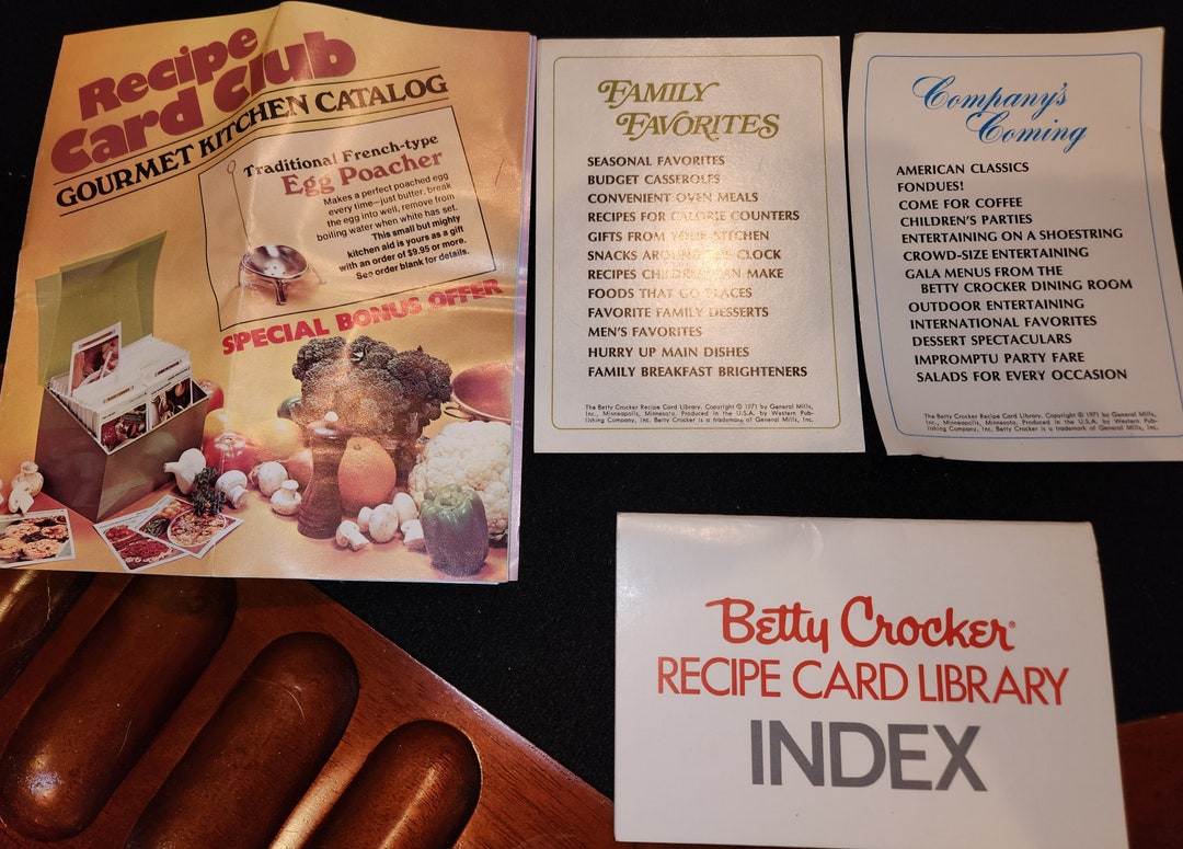 Betty Crocker Recipe Card Library - Etsy