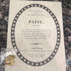 1996 Patsy Doll Trunk Set / Replica of 1933 Effanbee Doll - Etsy