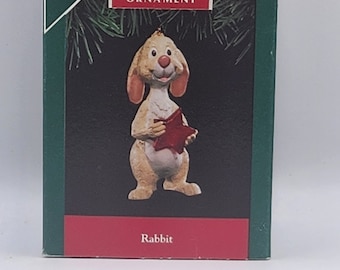 Hallmark Stitches of Joy Christmas Ornament 1990 Rabbit Sewing - Etsy