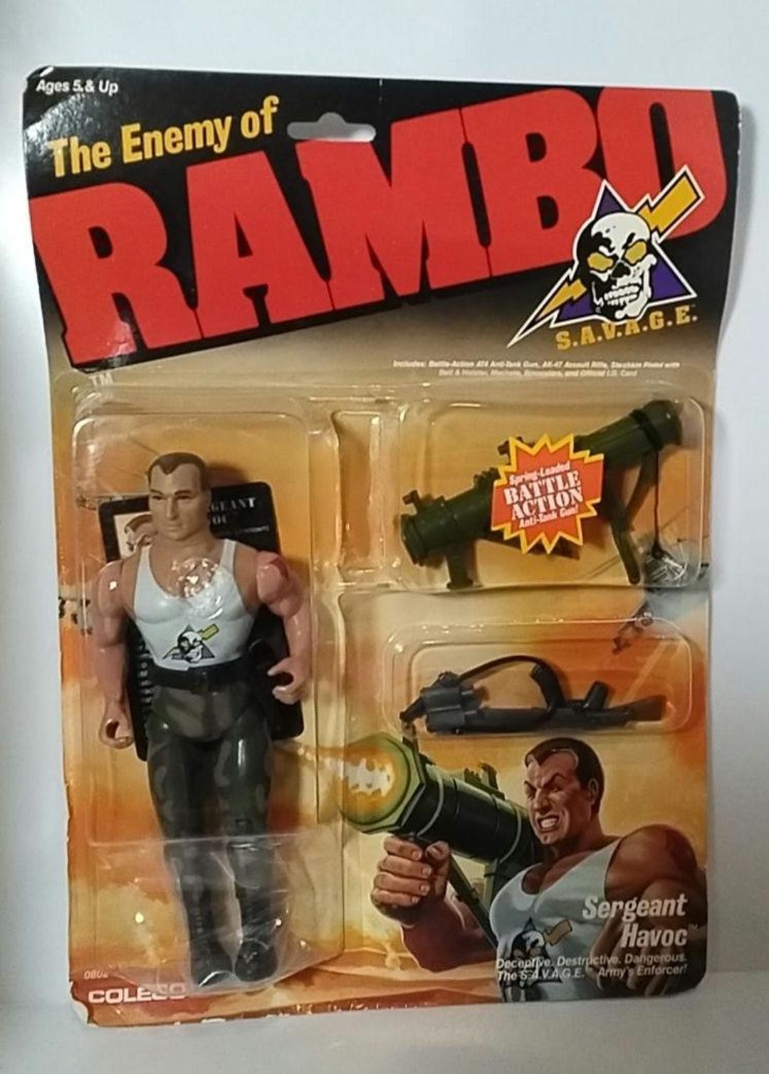 Rambo 1985-1986 Sergeant Havoc Coleco Vintage Action Figure Complete - Etsy