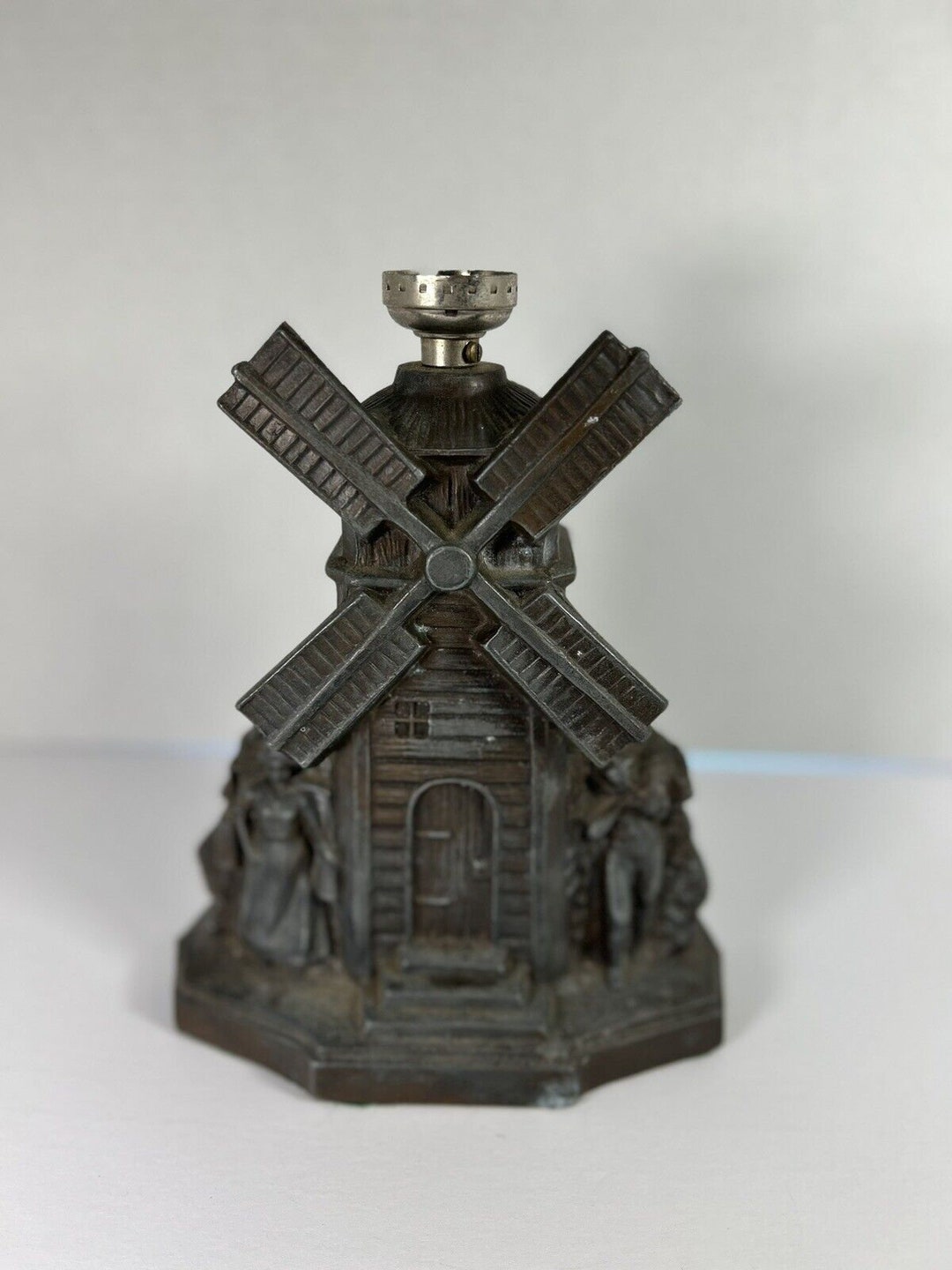 1920-30s Art Deco Castmetal Boudoir Windmill Lamp. No Bulb or - Etsy