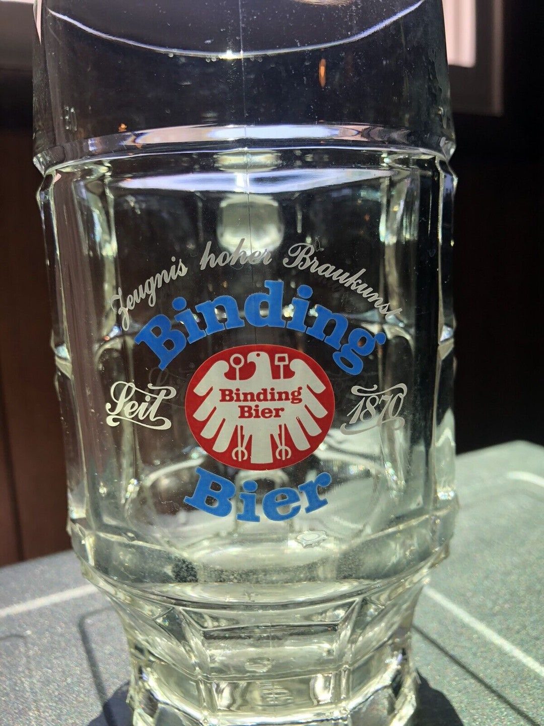 Binding Bier Seit 1870 .4 Liter Glass Handled Beer Mug Stein - Etsy