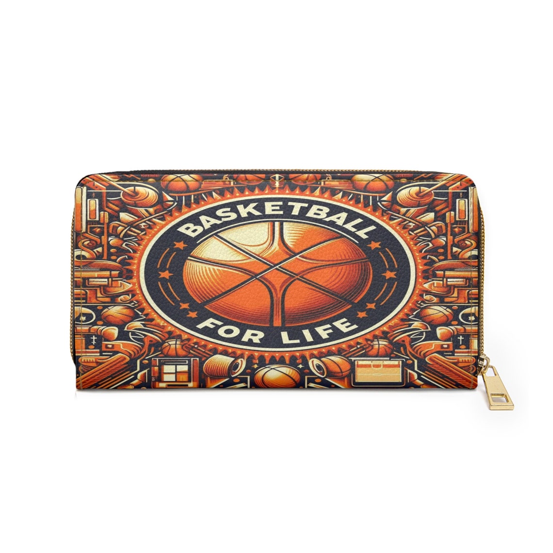 Basketball for Life Orange Basketball Themed Premium Zipper Wallet - Etsy