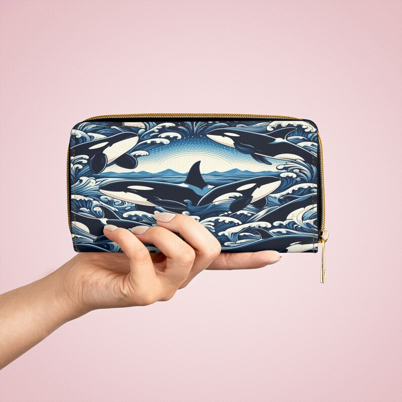 Killer Whale Orcas on the Majestic Ocean Premium Zipper Wallet - Etsy