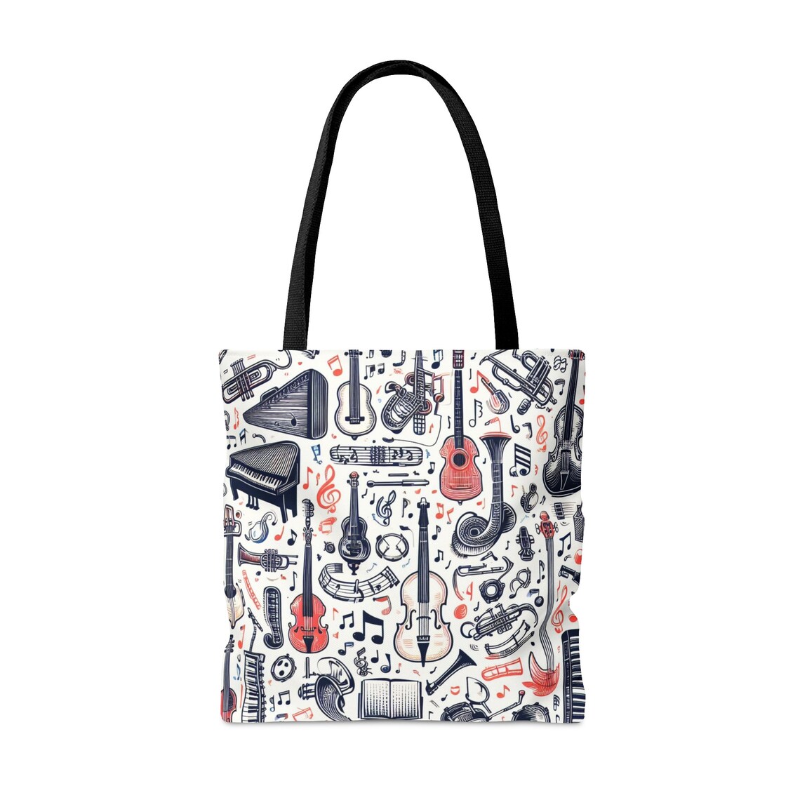 Musical Instrument Pattern Large Premium Tote Bag AOP - Etsy