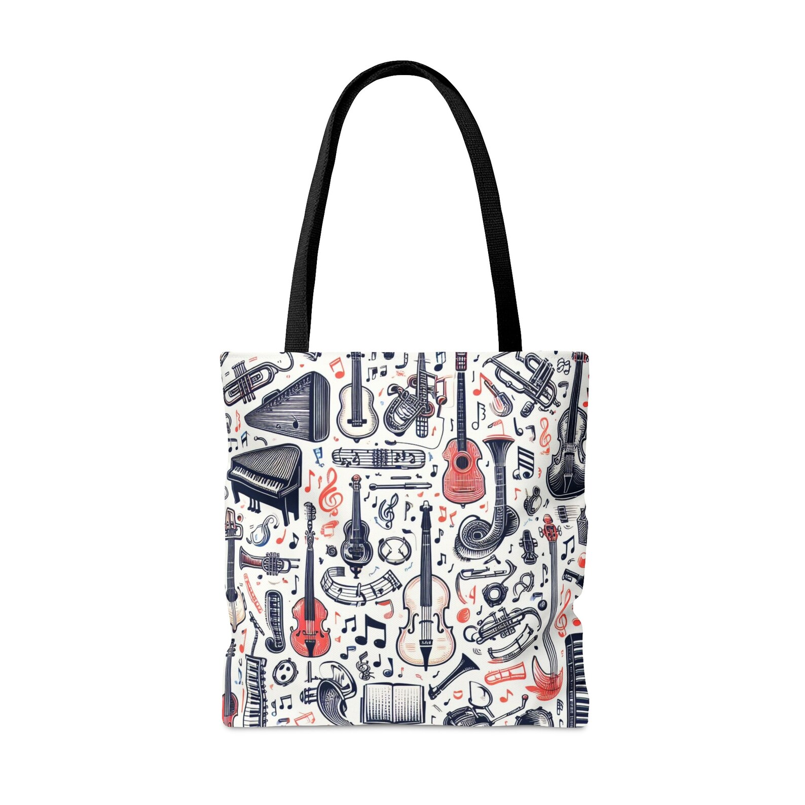 Musical Instrument Pattern Large Premium Tote Bag AOP - Etsy