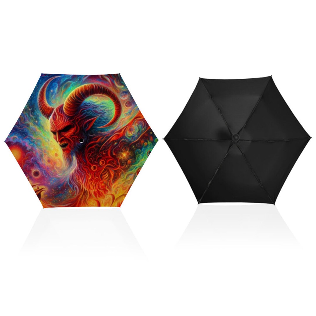 Umbrella the Magical Devil Design Premium 5 Folding UV - Etsy