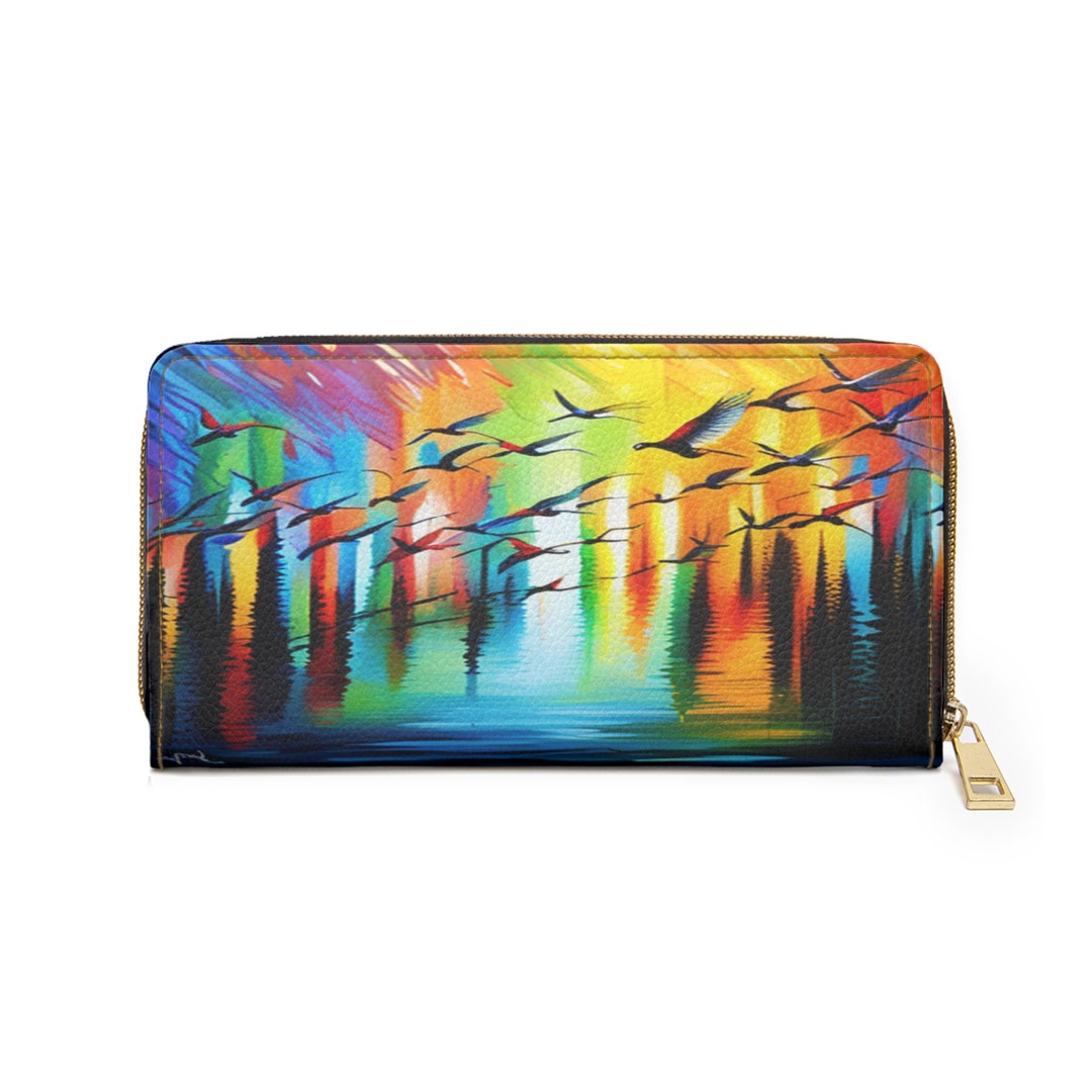 Birds Fly in the Rain Zipper Wallet - Etsy