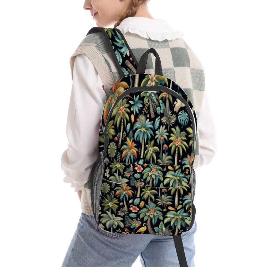 Tropical Palm Trees in Paradise All Over Print Backpack Travel Backpack ...