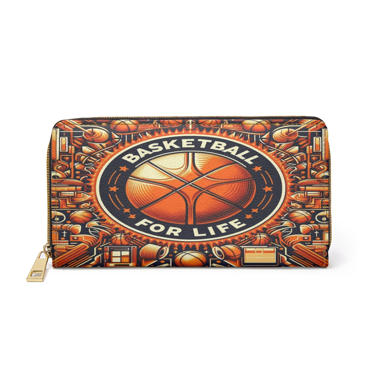 Basketball for Life Orange Basketball Themed Premium Zipper Wallet - Etsy