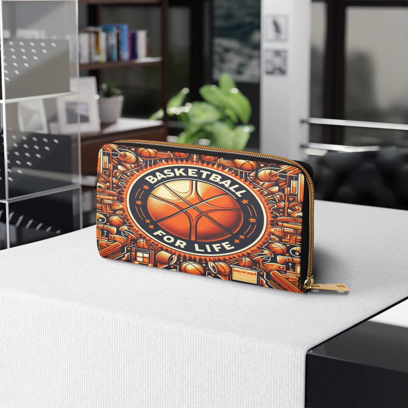 Basketball for Life Orange Basketball Themed Premium Zipper Wallet - Etsy
