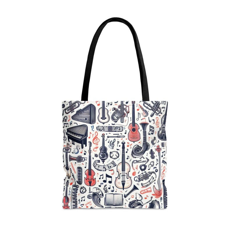 Musical Instrument Pattern Large Premium Tote Bag AOP - Etsy