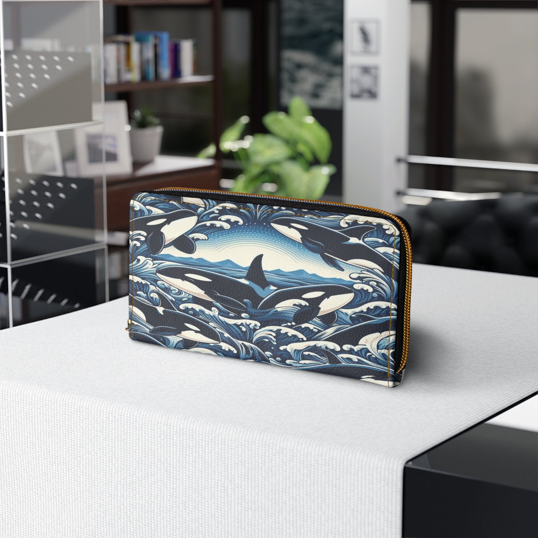 Killer Whale Orcas on the Majestic Ocean Premium Zipper Wallet - Etsy