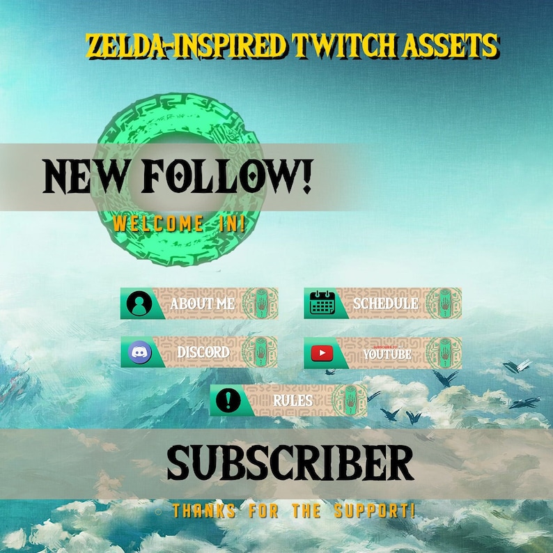Animated Zelda Stream Alerts / the Legend of Zelda / 5 Animated Alerts ...