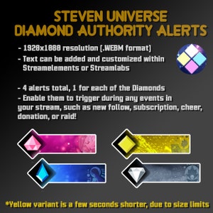 Animated Twitch Overlays | Steven Universe Diamond Authority | 4 ...