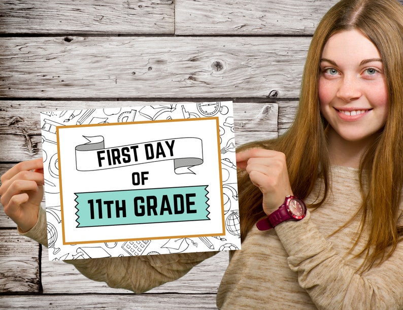 Printable First and Last Day of School Signs, Back to School Printables ...