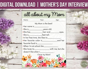 All About My Nana Printable Personalized Gift for Grandma - Etsy