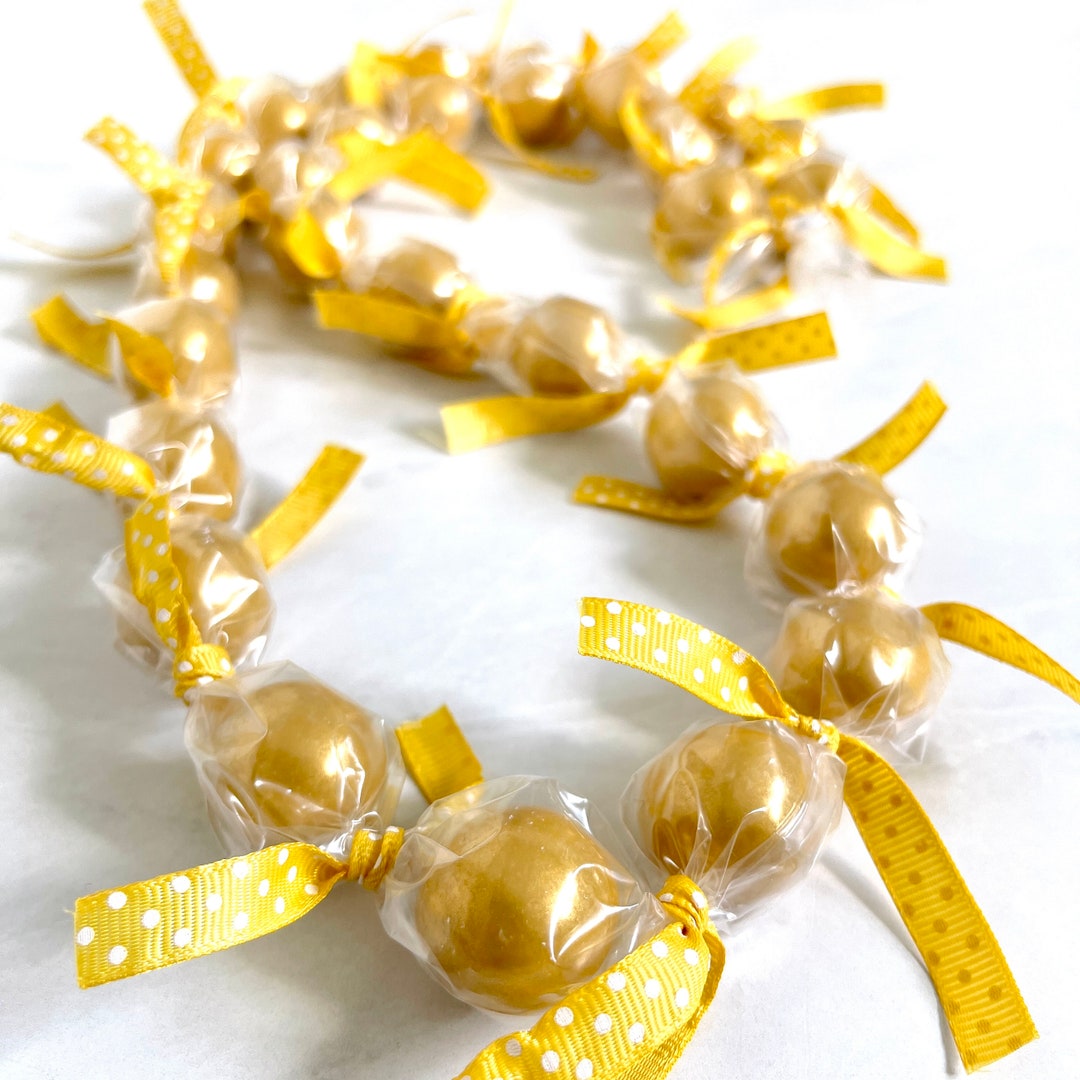 Gold Lei, Graduation Lei, Anniversary Party Lei, Birthday Lei, Party ...