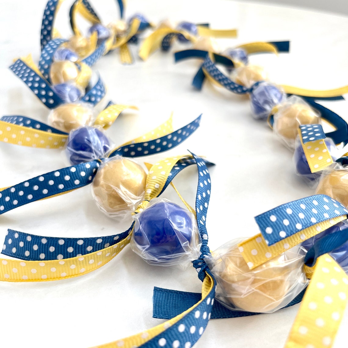 Blue and Gold Lei, Graduation Party Lei, Lei for Birthday Party ...