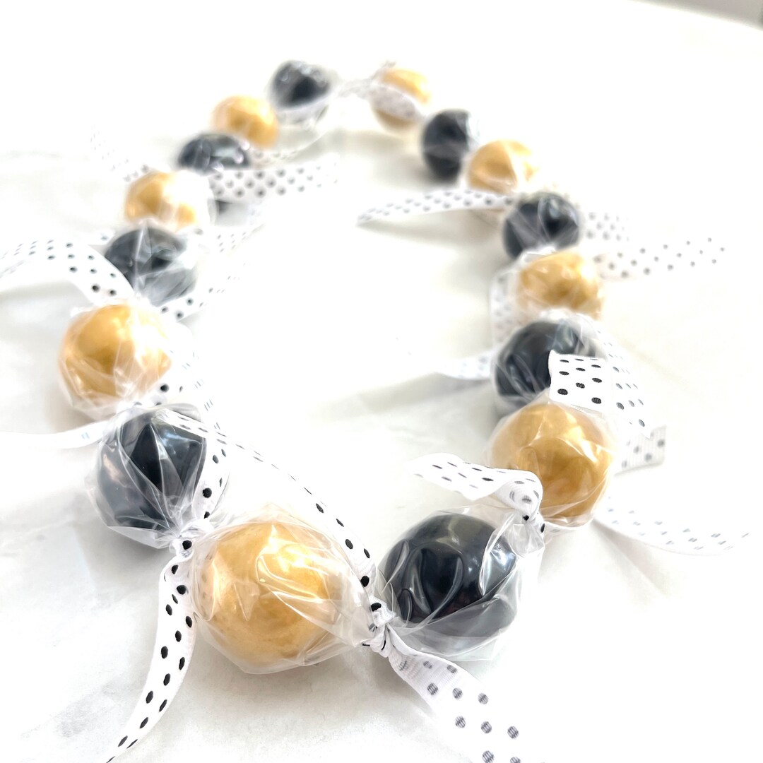 Black and Gold Lei, Graduation Lei, Graduation Party Lei, Birthday ...