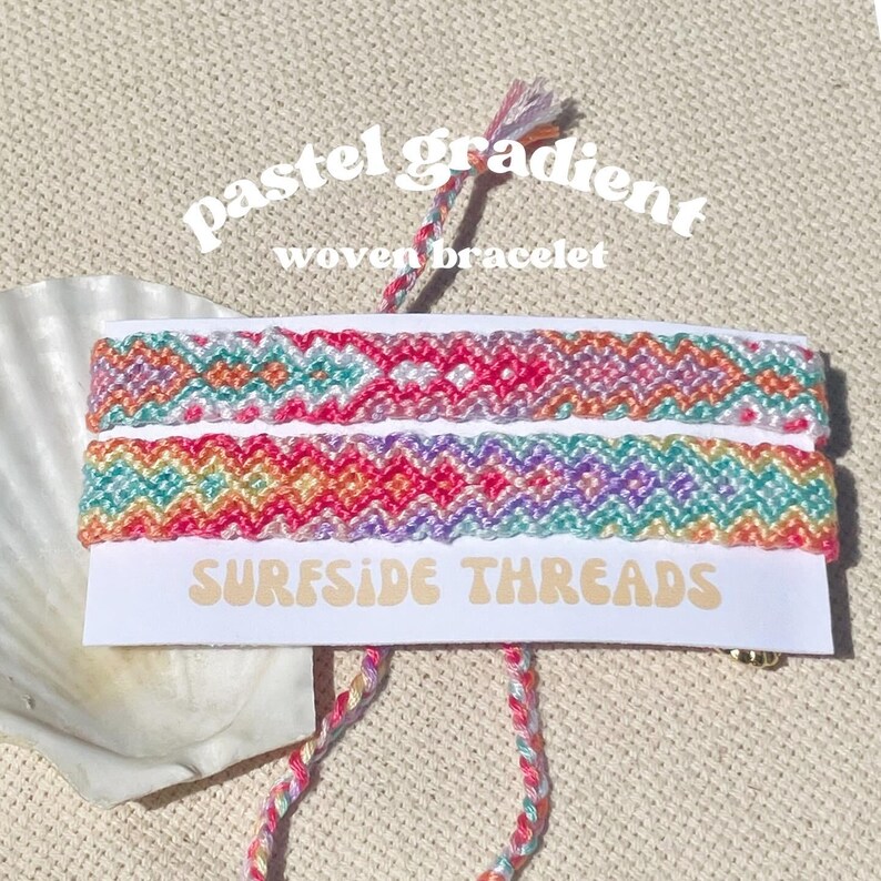 Pastel Woven Friendship Bracelet Surfer Granola Girl L|exi Hidalgo ...