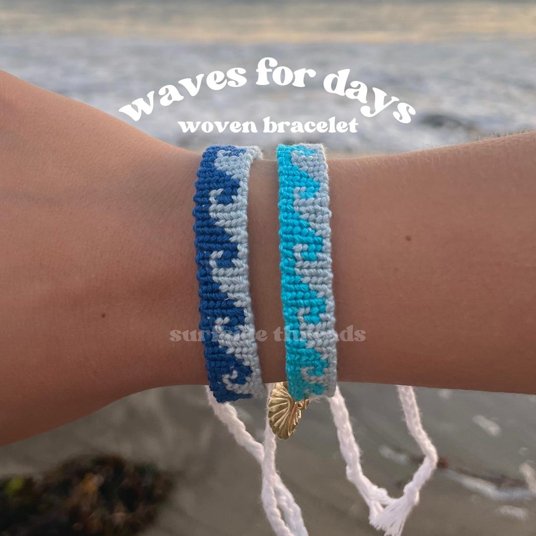Wave Woven Friendship Bracelet Surfer Vibes| Lexi Hidalgo | Obx ...