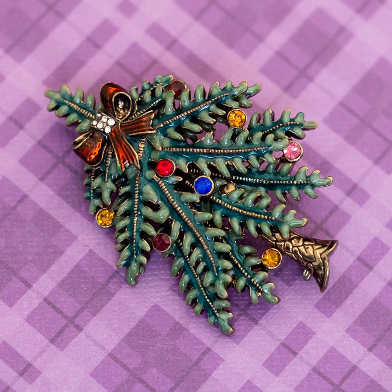 Christmas Tree Brooch - Etsy