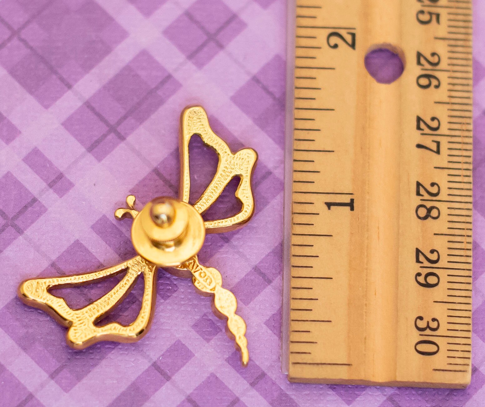 Vintage Art Nouveau Iridescent Dragonfly Pin by Avon - V17 - Etsy