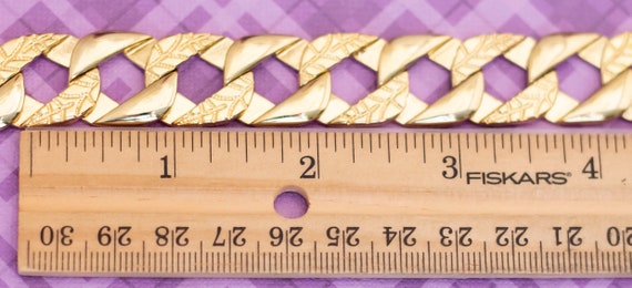 Vintage Sharp Curb Style Gold Tone Chain Necklace 23 … - Gem