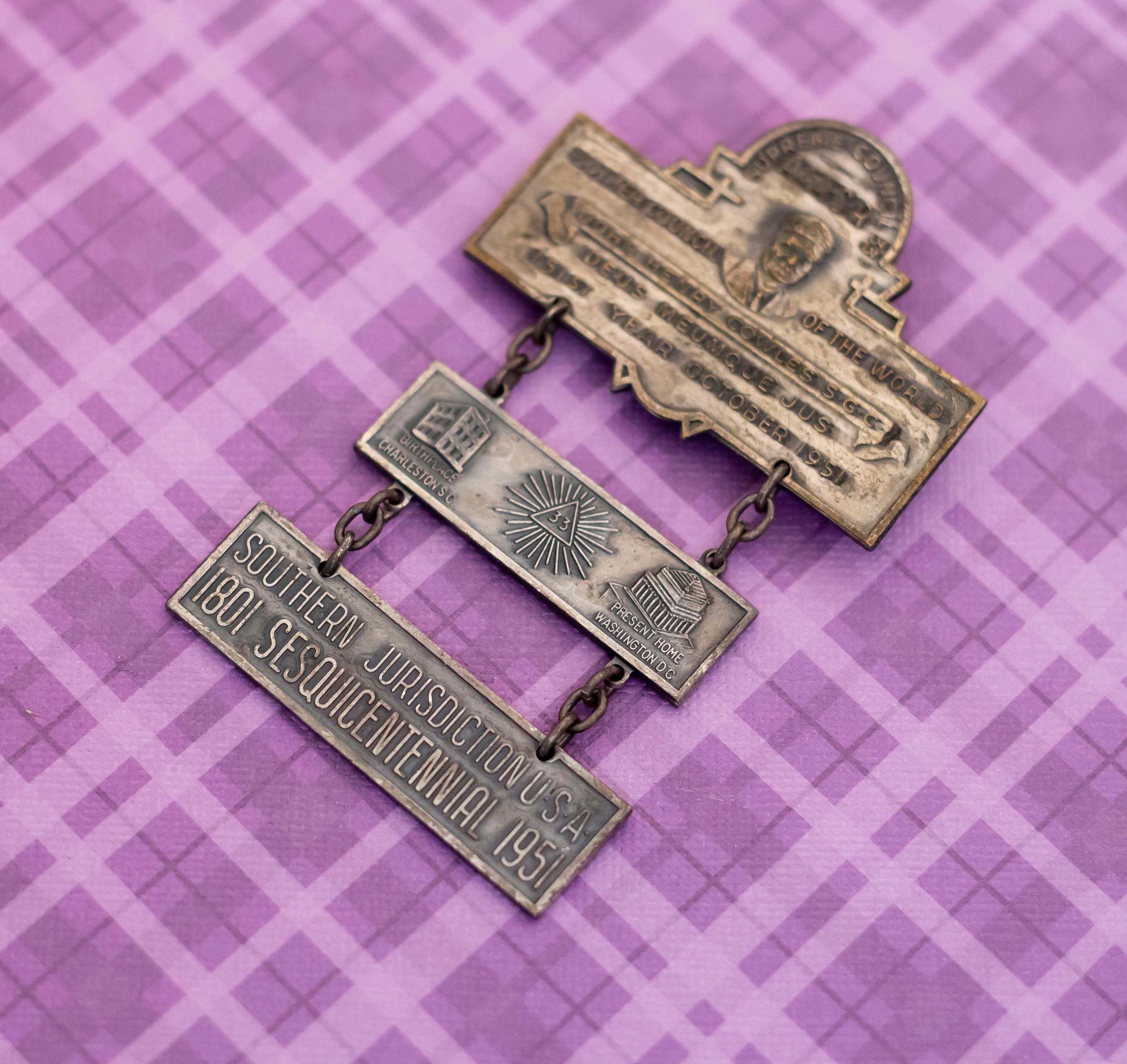 Vintage Southern Jurisdiction Sign Silver Tone Brooch - V20 - Etsy