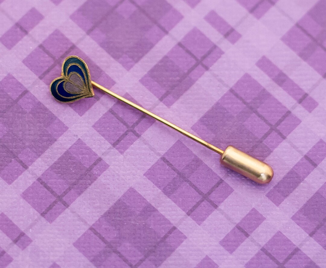Vintage Blue Heart Shades Stick Pin - V19 - Etsy