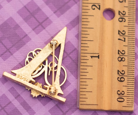 Vintage Avon Victorian Letters Signature Style Brooch… - Gem