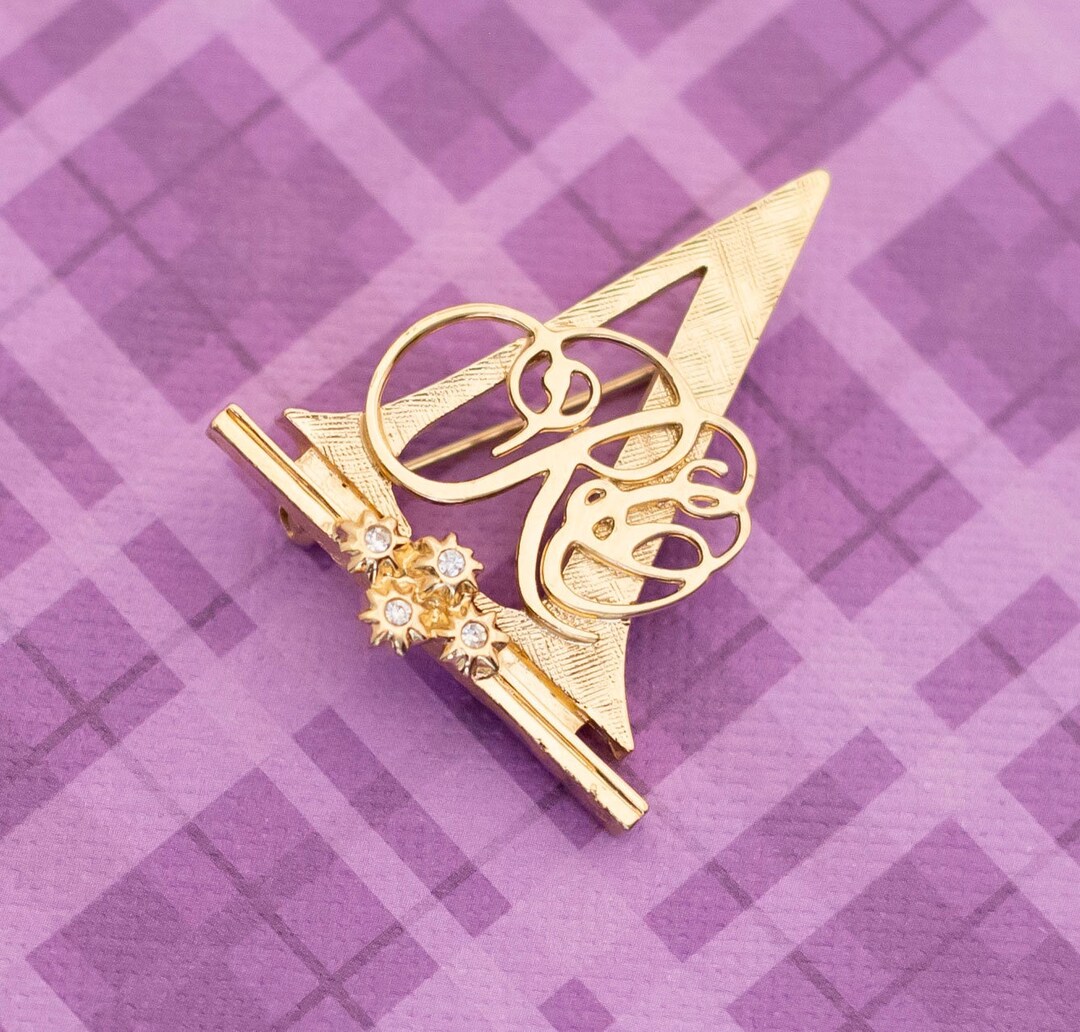 Vintage Avon Victorian Letters Signature Style Brooch V1 - Etsy
