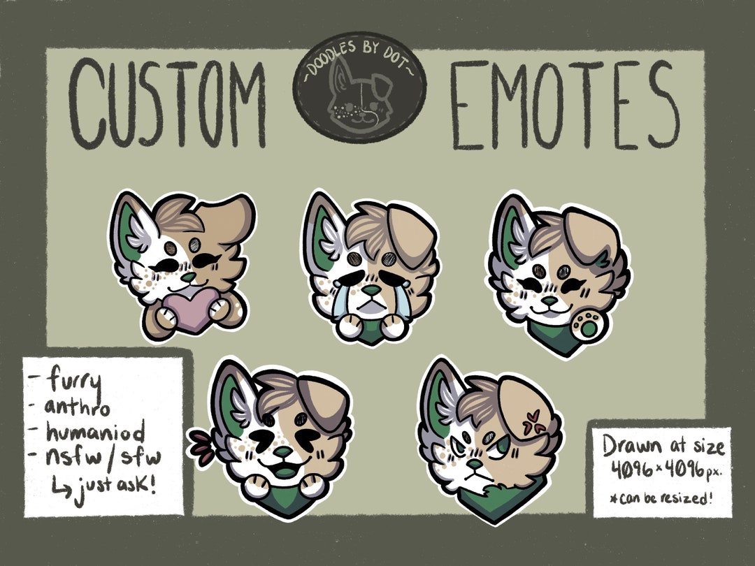 Custom Emotes! Set of 5. Twitch, Discord, Etc. - Etsy