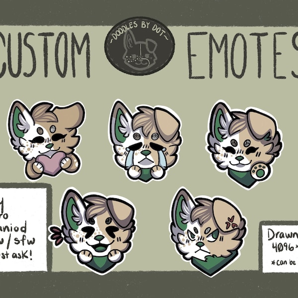Furry Twitch Emotes - Etsy
