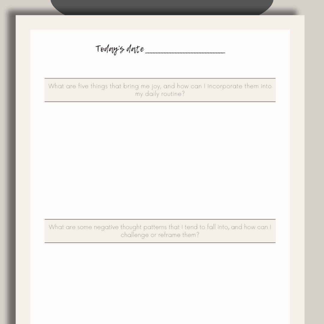 Digital Download Self Care Writing Journal. A Guided Exploration With ...