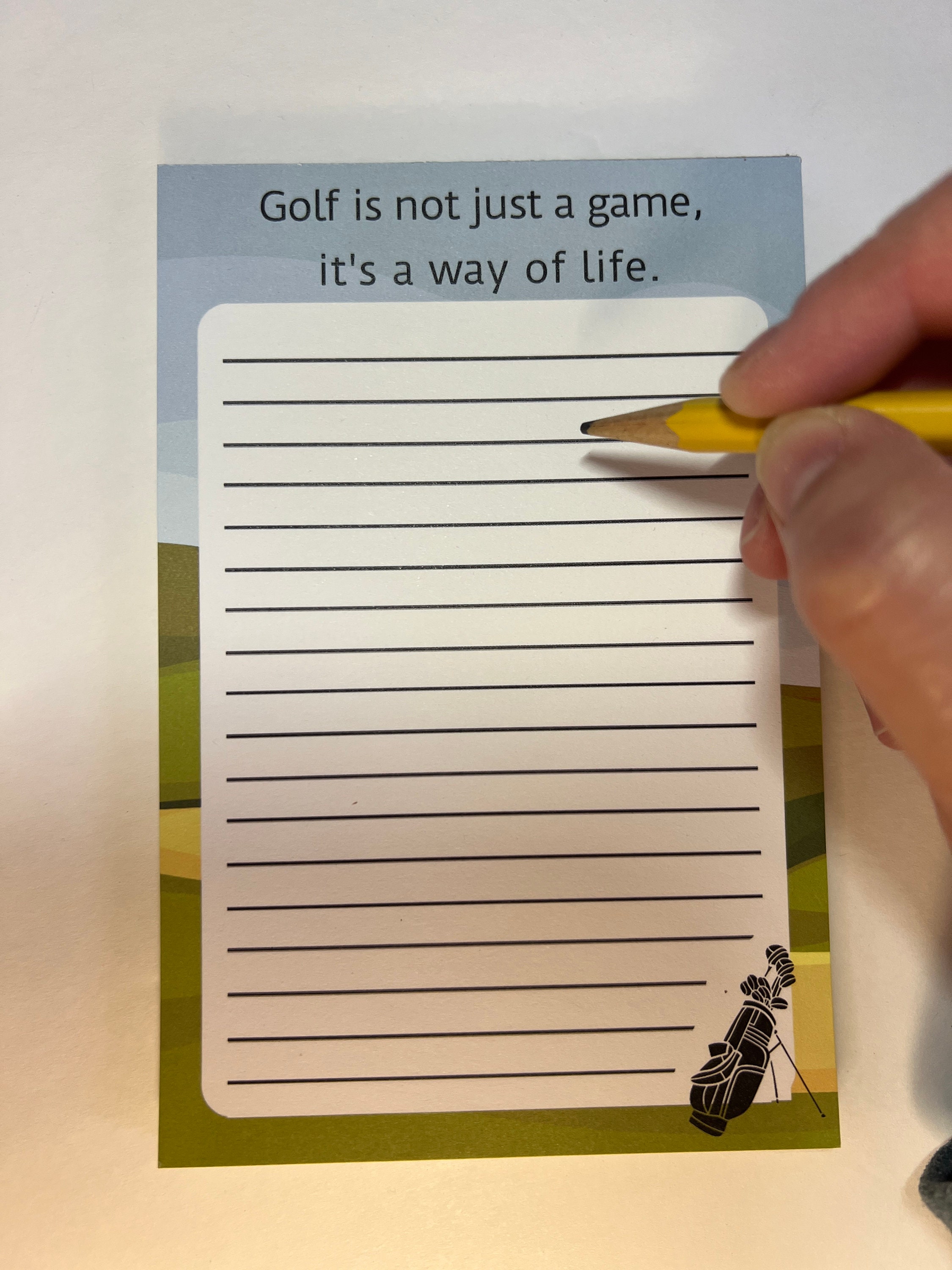 Golf Notepad | Lined Memo Pad, Golfer Gift (4x6 Inches) - Etsy